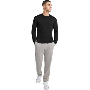 Hanes Size Originals Long Sleeve Cotton T-Shirt, Classic Crewneck Tee for Men, Available in Tall, Black, 2XT