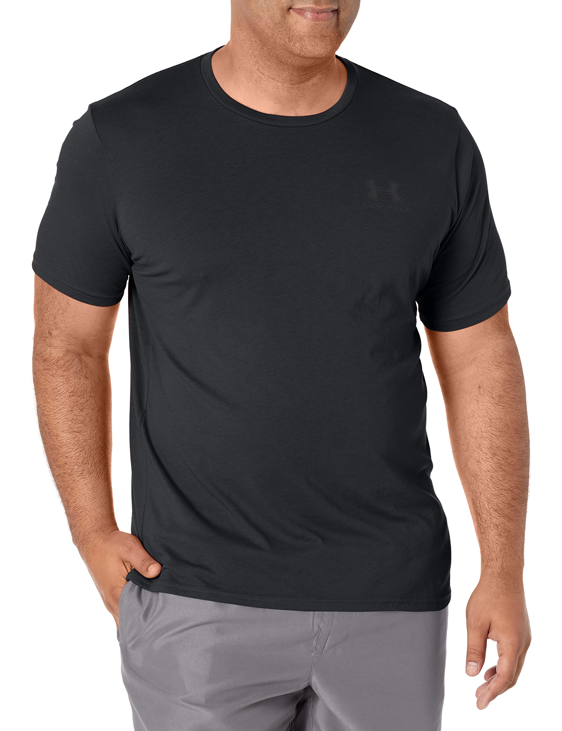 Under Armour Men's UA Sportstyle Left Chest Short Sleeve Shirt LG Black