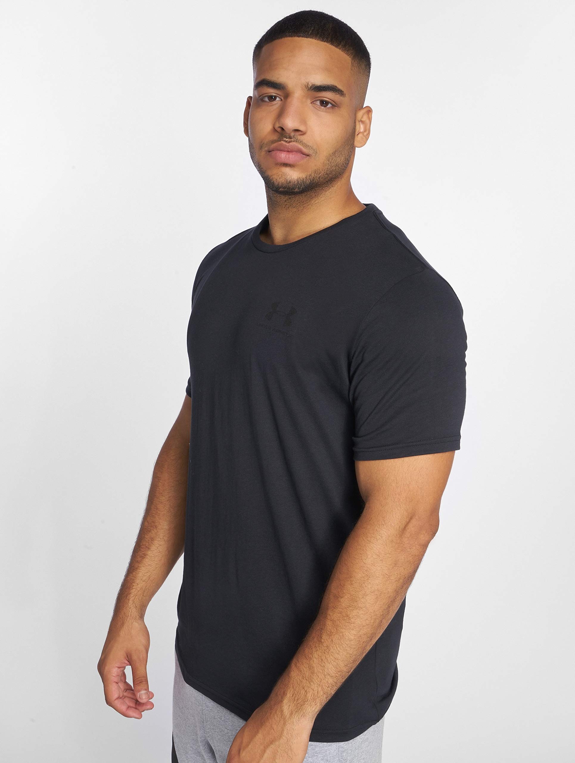 Under Armour Men's UA Sportstyle Left Chest Short Sleeve Shirt LG Black