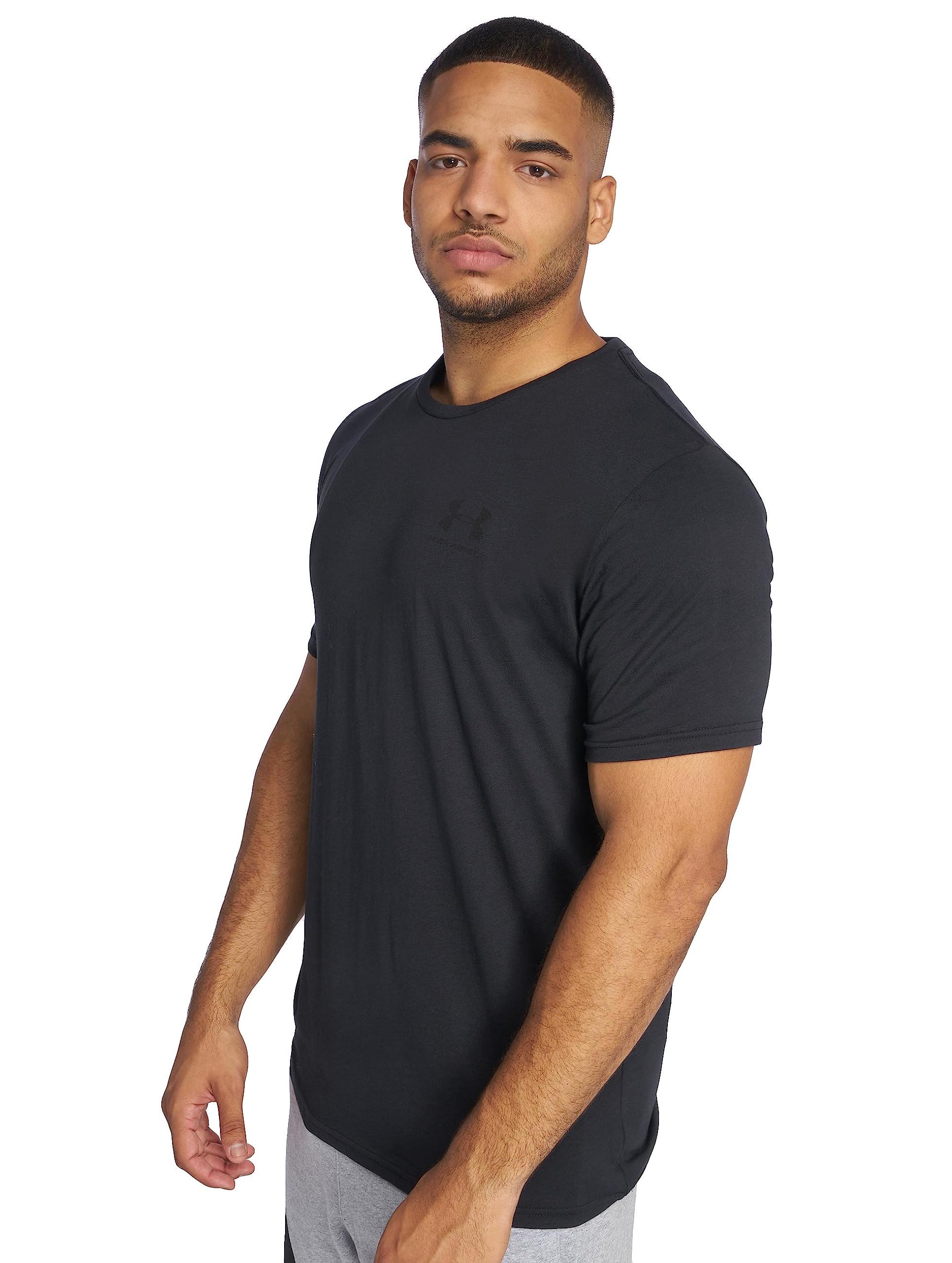 Under Armour Men's UA Sportstyle Left Chest Short Sleeve Shirt LG Black