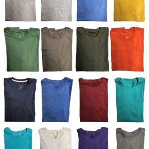 BILLIONHATS 12 Pack Plus Size Men's Cotton T-Shirt Bulk Big & Tall Short Sleeve Lightweight Premium Fitted Classic Tees, Size Medium