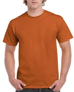 gildan men's g2000 ultra cotton adult t-shirt, texas orange, large