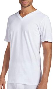 jockey 3-pk. classics v-neck t-shirts + bonus tee,white,large