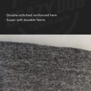 Crazy Dog Men's Short Sleeve Crew Neck T-Shirt Dark Heather Grey S