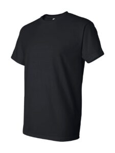 gildan mens dryblend 50 cotton/50 poly t-shirt, large, black