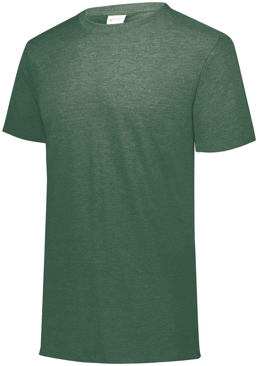 Augusta Sportswear Tri-Blend T-Shirt, Dark Green Heather, XL