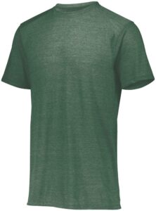 augusta sportswear tri-blend t-shirt, dark green heather, xl