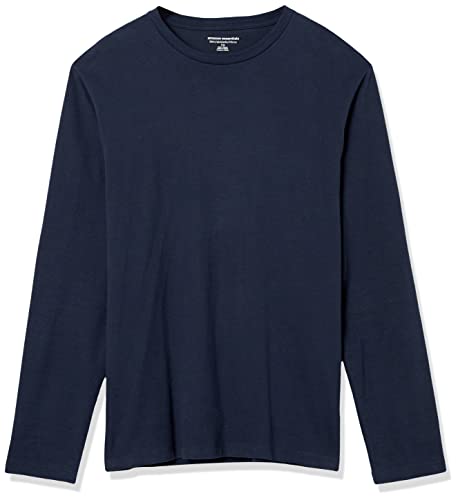 Amazon Essentials Men's Slim-Fit Long-Sleeve T-Shirt, Navy, Medium