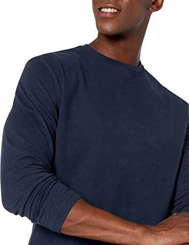 Amazon Essentials Men's Slim-Fit Long-Sleeve T-Shirt, Navy, Medium