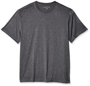 nautica mens active short sleeve performance t-shirt t shirt, grey marled, x-large us