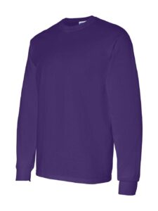 gildan long sleeve heavy cotton t-shirt(purple