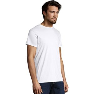 Hanes Men's Nano Premium Cotton T-Shirt (Pack of 2), White, XX-Large