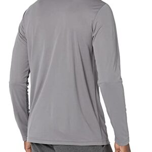 Amazon Essentials Men's Performance Tech Long-Sleeve T-Shirt, Medium Grey, Medium