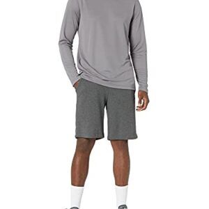 Amazon Essentials Men's Performance Tech Long-Sleeve T-Shirt, Medium Grey, Medium