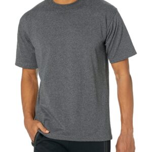 Pro Club Men's Heavyweight Cotton Short Sleeve Crew Neck T-Shirt, Charcoal, XL-Tall