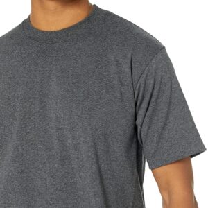 Pro Club Men's Heavyweight Cotton Short Sleeve Crew Neck T-Shirt, Charcoal, XL-Tall