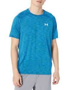 under armour mens tech 2.0 5c short sleeve t-shirt, cruise blue (899)/blue, medium