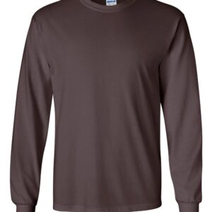 Gildan 100% Cotton Long-Sleeve T-shirt (G2400) Tee X-Large Dark Chocolate