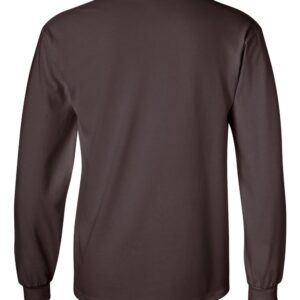 Gildan 100% Cotton Long-Sleeve T-shirt (G2400) Tee X-Large Dark Chocolate