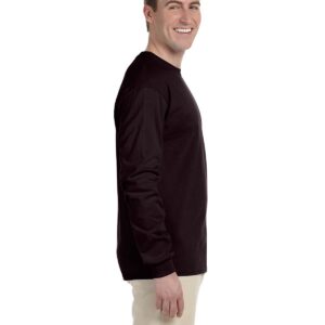 Gildan 100% Cotton Long-Sleeve T-shirt (G2400) Tee X-Large Dark Chocolate