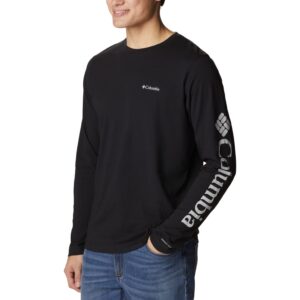 Columbia Men's Thistletown Hills Long Sleeve Logo Tee, Black, X-Large