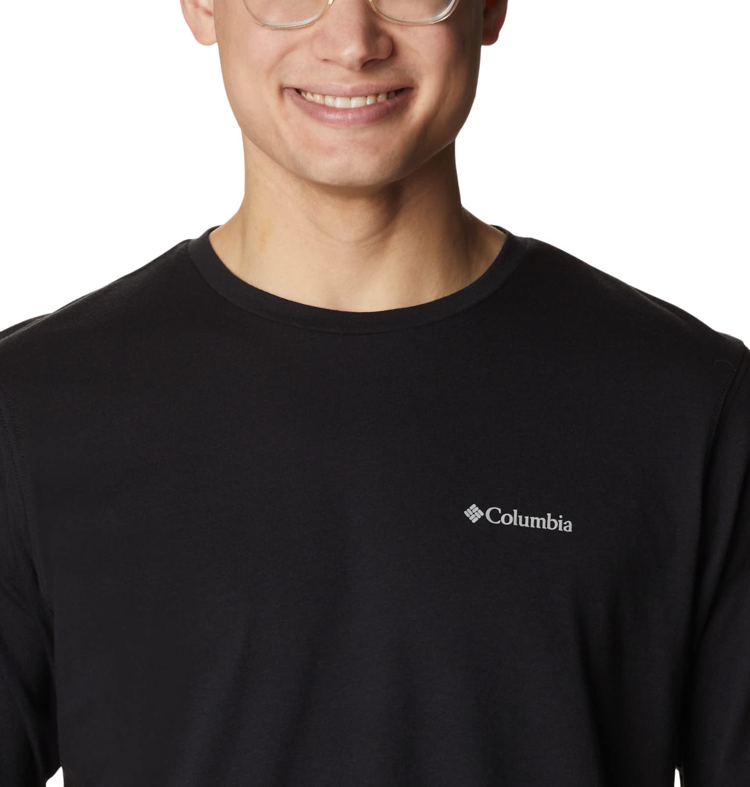 Columbia Men's Thistletown Hills Long Sleeve Logo Tee, Black, X-Large