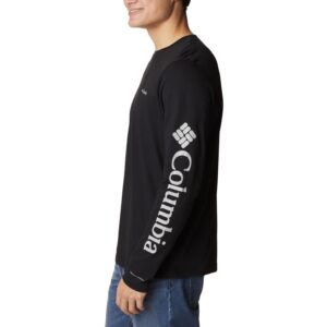 Columbia Men's Thistletown Hills Long Sleeve Logo Tee, Black, X-Large