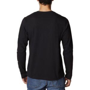 Columbia Men's Thistletown Hills Long Sleeve Logo Tee, Black, X-Large