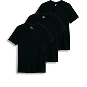 Jockey Men's Undershirt Classic Crew Neck - 3 Pack, Black, XL