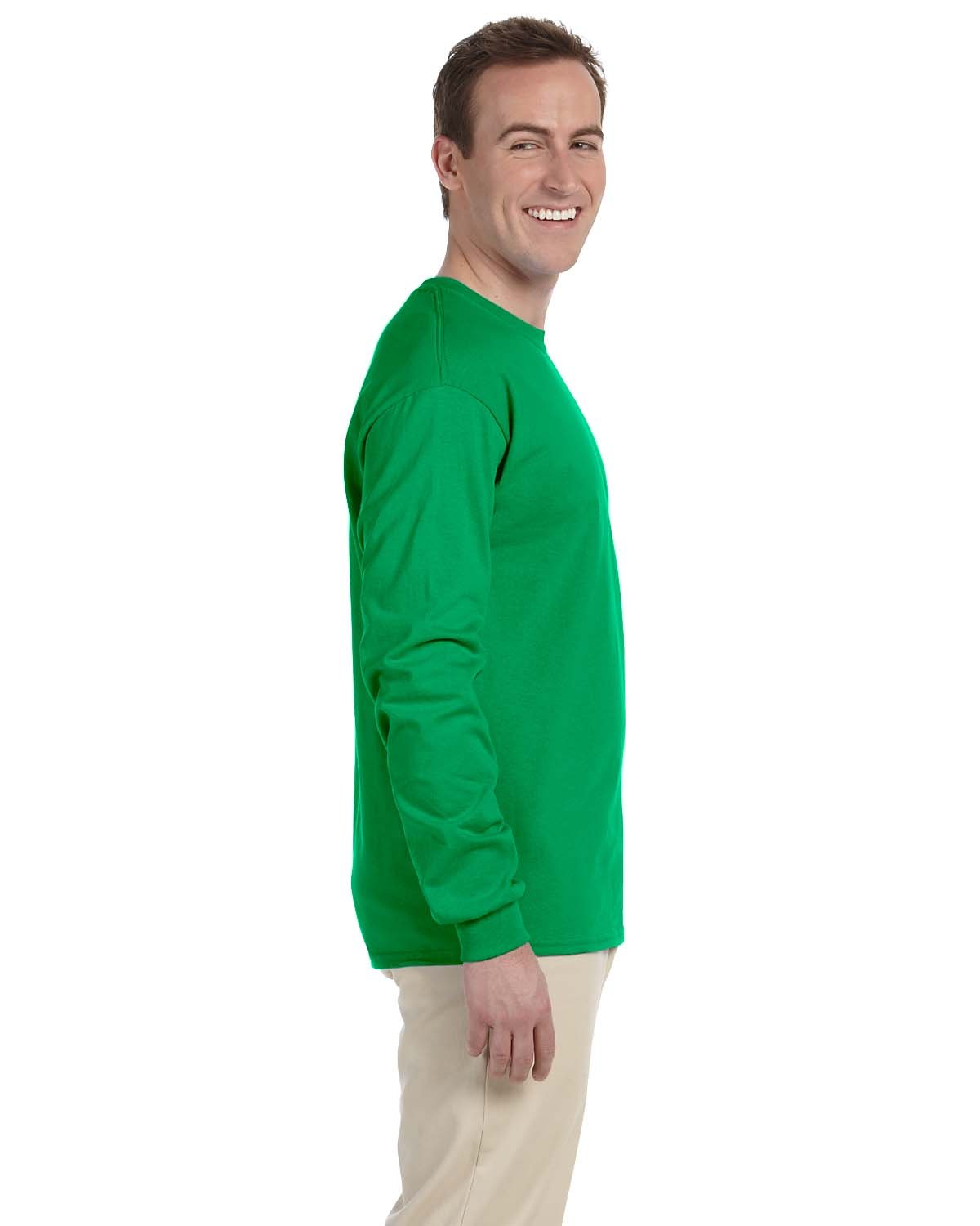 Gildan Ultra Cotton 6 Oz. Long-Sleeve T-Shirt (G240)- Irish Green,Large