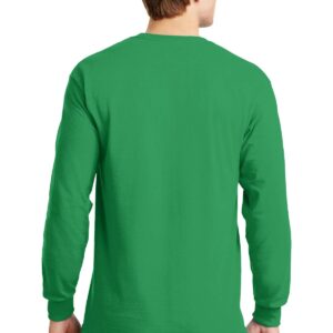 Gildan Ultra Cotton 6 Oz. Long-Sleeve T-Shirt (G240)- Irish Green,Large