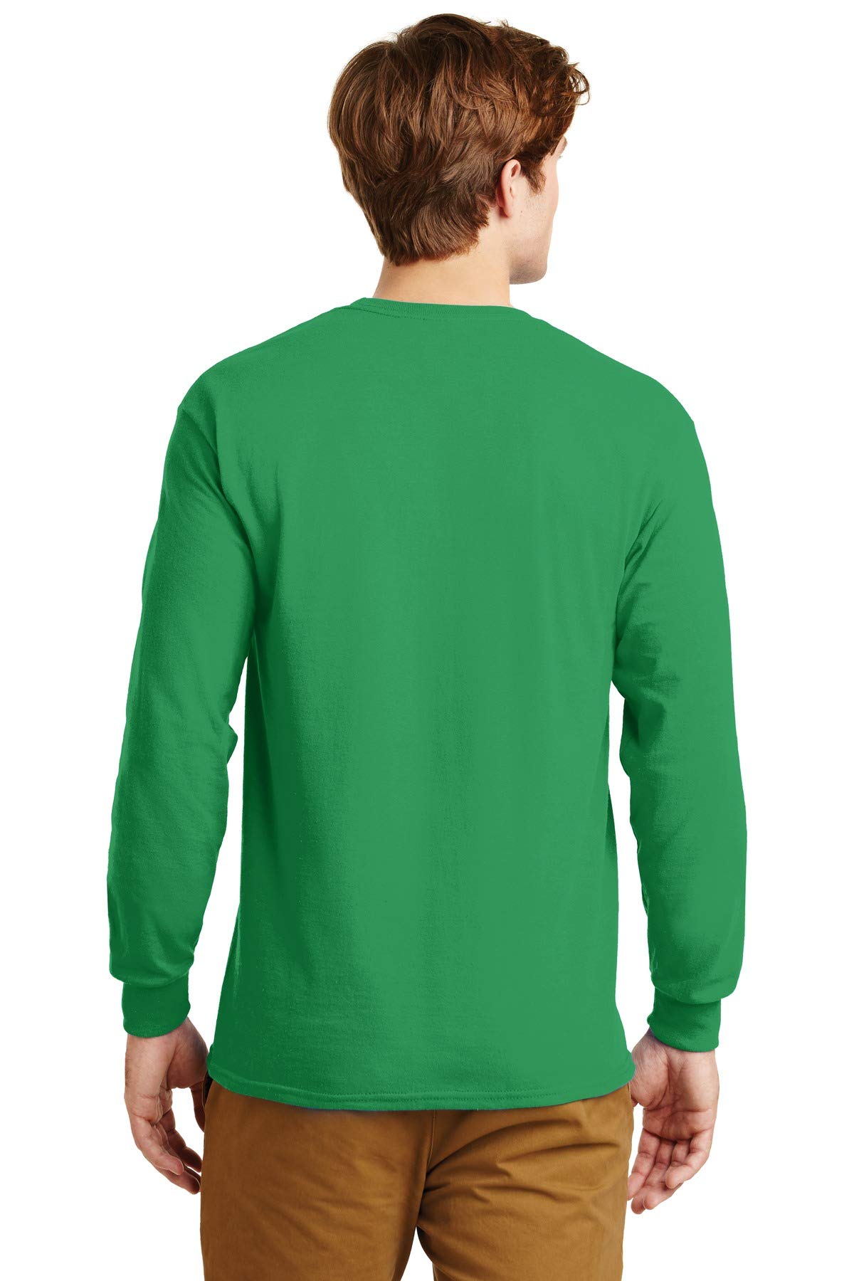 Gildan Ultra Cotton 6 Oz. Long-Sleeve T-Shirt (G240)- Irish Green,Large