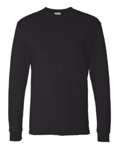 hanes mens essentials long sleeve t-shirt value pack (4-pack) fashion t shirts, black, x-large us