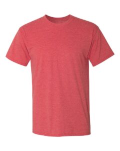 hanes adult perfect-t triblend t-shirt,red triblend,l