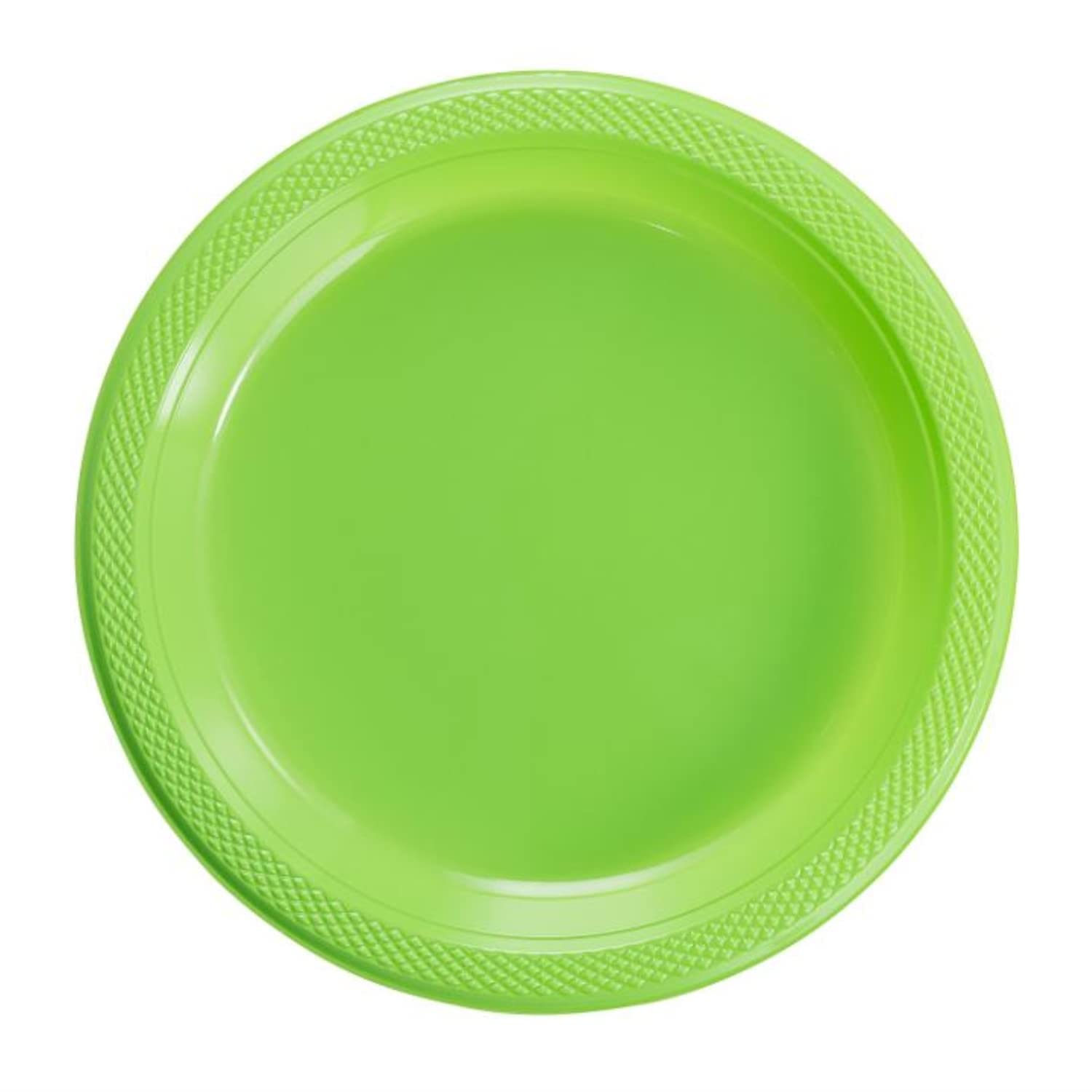 Exquisite 9 Inch. Dinner Plates Lime Green Plastic Plates Disposable, 50 Count Plate Set, Disposable Plates For Party, Heavy Duty Plastic Plates Disposable, Plastic Plates For Party, Party Plates