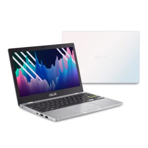 ASUS Vivobook Go 12 L210 11.6" Ultra Thin Laptop, Intel Celeron N4020 CPU, 4GB RAM, 128GB eMMC Storage, Windows 11 Home in S Mode with One Year of Office 365 Personal, Dreamy White, L210MA-DS04-W