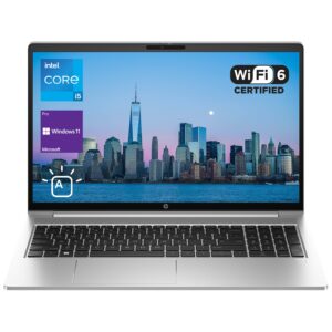 hp probook 450 g10 business laptop, 15.6" fhd display, intel core i5-1335u, 32gb ram, 2tb pcie ssd, webcam, backlit keyboard, wi-fi 6, windows 11 pro, silver