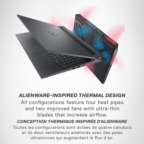 Dell G15 5535 Gaming Laptop - 15.6-inch FHD (1920x1080) 165Hz 3ms Display, AMD Ryzen 7-7840HS Processor, 16 GB DDR5 RAM, 512 GB SSD, NVIDIA GeForce RTX 4060, Windows 11 Home - Dark Shadow Gray