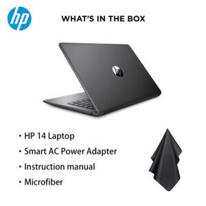 HP 2021 Newest Premium 14 inch HD Laptop, Intel Dual-Core Processor Up to 2.6GHz, 4GB RAM, 64GB eMMC Storage, Webcam, Bluetooth, HDMI, Wi-Fi, Brilliant Black, Windows 11 with 1 Year Microsoft 365