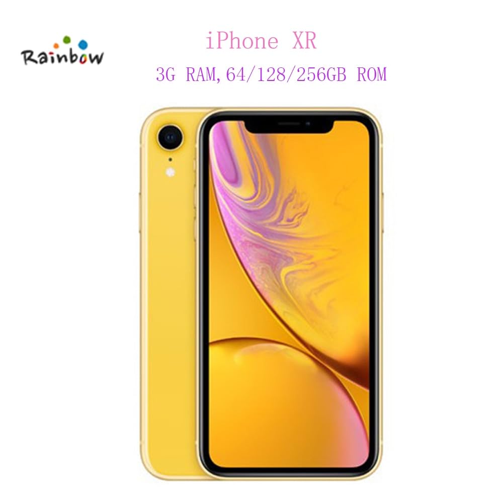 Unlocked Original Apple iPhone XR 6.1" Liquid Retina Fully LCD Display 4G LTE Apple Smartphone XR 128G / Coral