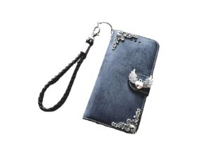 heart angel wing phone leather wallet removable case for iphone x xs xr 11 12 13 14 pro max galaxy s23 s22 s21 s20 ultra note 20 10 plus mn1282