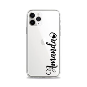 case charming name with heart clear phone case for iphone 15 pro max 14 plus 13 mini 12 11 xs xr x 10s 10r 10 8 7 se custom personalize monogram