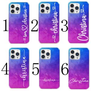 Custom Name Phone Case Personalized Customized Case with Name Handwritten Style Clear Cases Compatible with iPhone 14 Pro Max 13 Pro 12 Mini 11 Xr Xs (A)