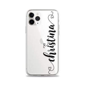 case charming custom case for iphone 15 pro max 14 plus 13 mini 12 11 xs xr x 10s 10r 10 8 7 se personalize handwriting name monogram clear phone cover slim soft