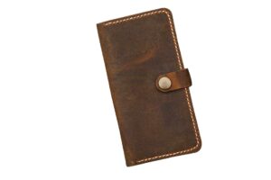 personalized leather wristlet iphone 15 14 13 12 pro max wallet case/distressed leather iphone 14 plus 13 12 mini wallet cover ip05mw-b