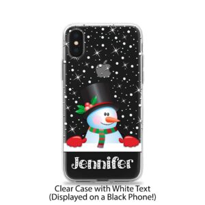 Case Charming Christmas Snowman Case Personalized for iPhone 15 14 Pro Max 13 mini 12 11 XS XR X 10S 10R 10 8 Plus 7 SE Clear Slim Soft Flexible TPU Rubber Cover