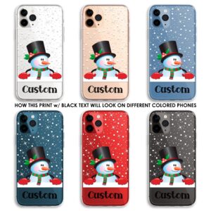 Case Charming Christmas Snowman Case Personalized for iPhone 15 14 Pro Max 13 mini 12 11 XS XR X 10S 10R 10 8 Plus 7 SE Clear Slim Soft Flexible TPU Rubber Cover