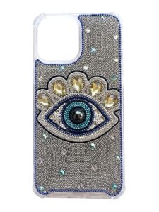 bling evil customize phone case compatible with iphone 14 - protective case for iphone 15 pro, heavy duty, slim fit eye design | iphone xr