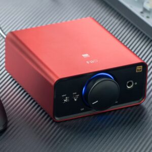 FiiO K5Pro ESS Amplifier Headphone Amps Stereo High Resolution Portable Desktop DAC 768K/32Bit and Native DSD512 for Home Audio/PC 6.35mm Headphone Out/RCA Line-Out/Coaxial/Optical Inputs (Red)