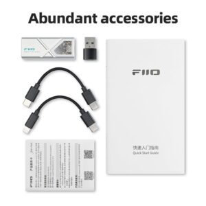 FiiO/JadeAudio KA13 Portable DAC Dongle, USB-C Adapter, 3.5mm and 4.4mm Outputs Compatible with Android/iOS System/PC/Music Players, PCM 384kHz/32bit | DSD256 550mW high Power (Black)